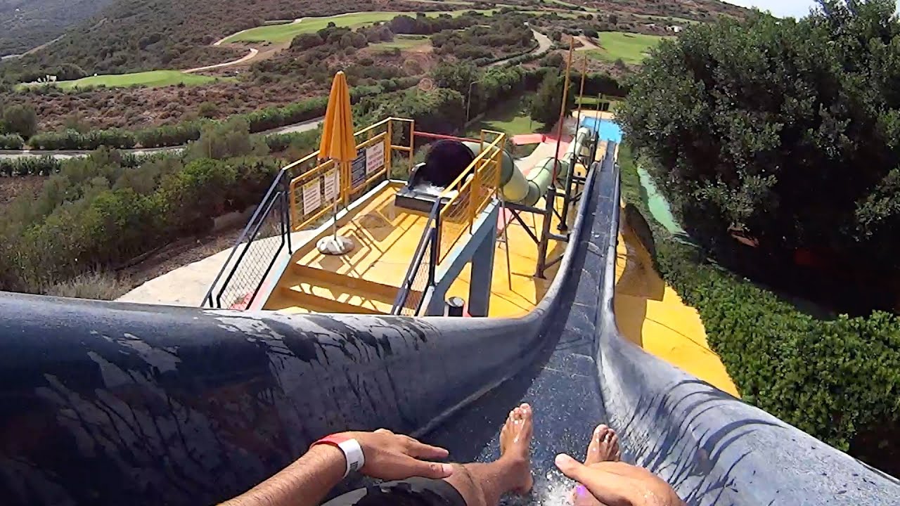 Fast Kamikaze Water Slide at Acqua Plus - YouTube