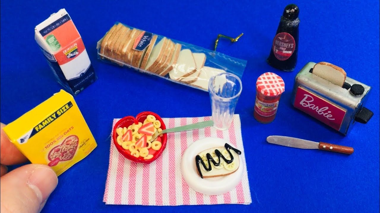 14 DIY MINIATURE FOOD REALISTIC HACKS and CRAFTS (Bread, Cheerios ...