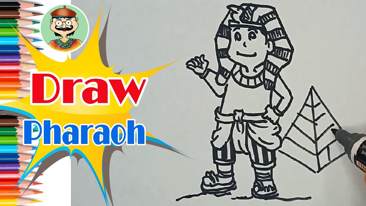 Draw Pharaoh/Easy draw cartoon วาดฟาโรห์#วาดการ์ตูนง่ายๆ - YouTube
