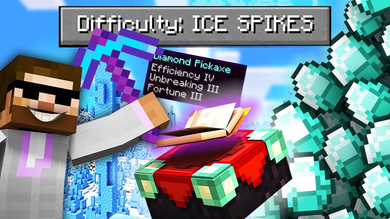 HROMADA DIAMANTŮ A ENCHANTŮ! | Minecraft Hardcore Ice Spikes #12 - YouTube
