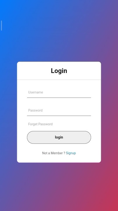 Login Form With Html And Css Coding Webdesign Programming Html5 Shortsfeed Sourcecode