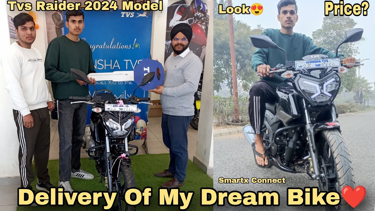 Delivery Of My Dream Bike!! Tvs Raider Smartx Connect!! Price?!! Raider ...