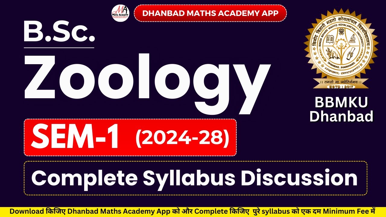 Zoology Major Syllabus SEM-1 (2024-28) | BBMKU Dhanbad | Syllabus & Course Details - YouTube