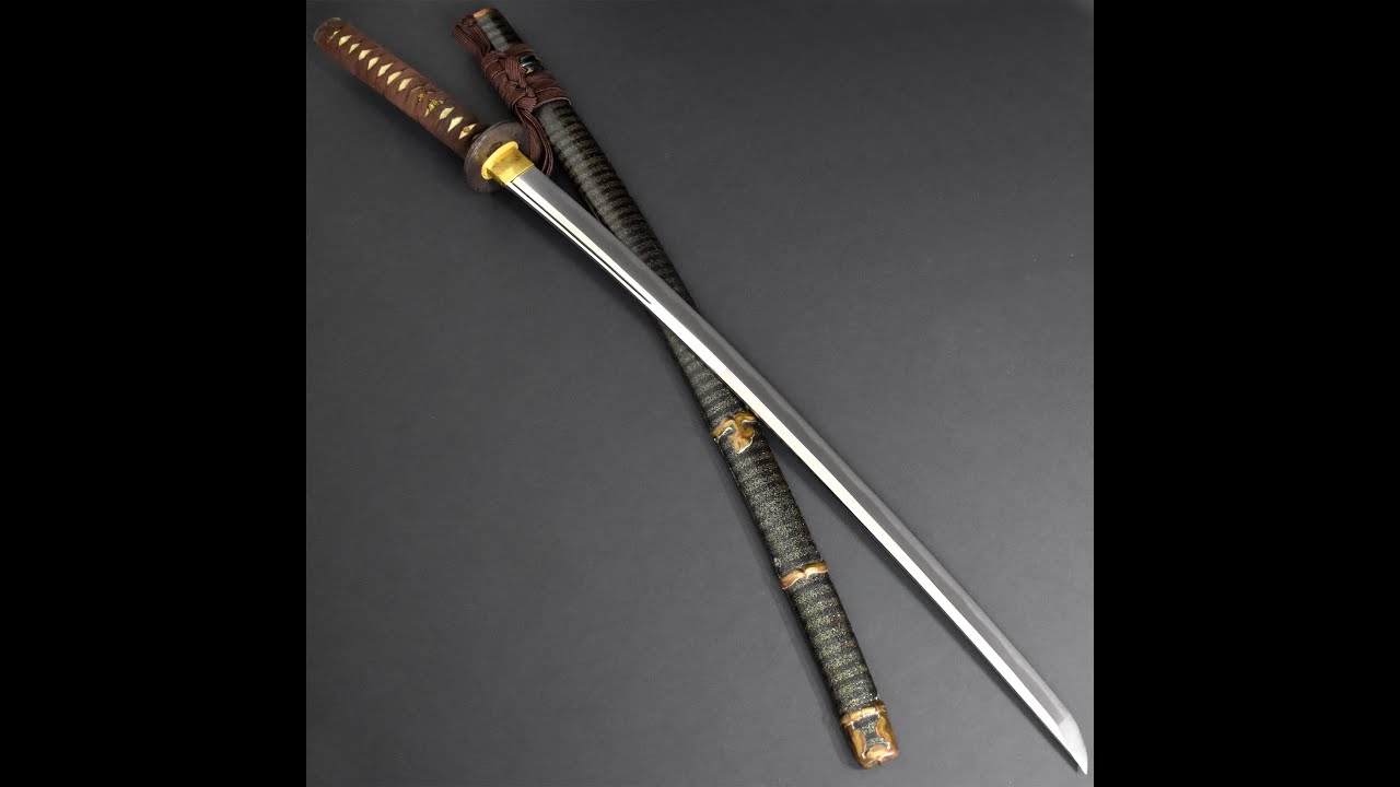 03238 ANTIQUE NIHONTO JAPANESE SAMURAI LONG SWORD KATANA YOSHIMITSU 吉光 ...