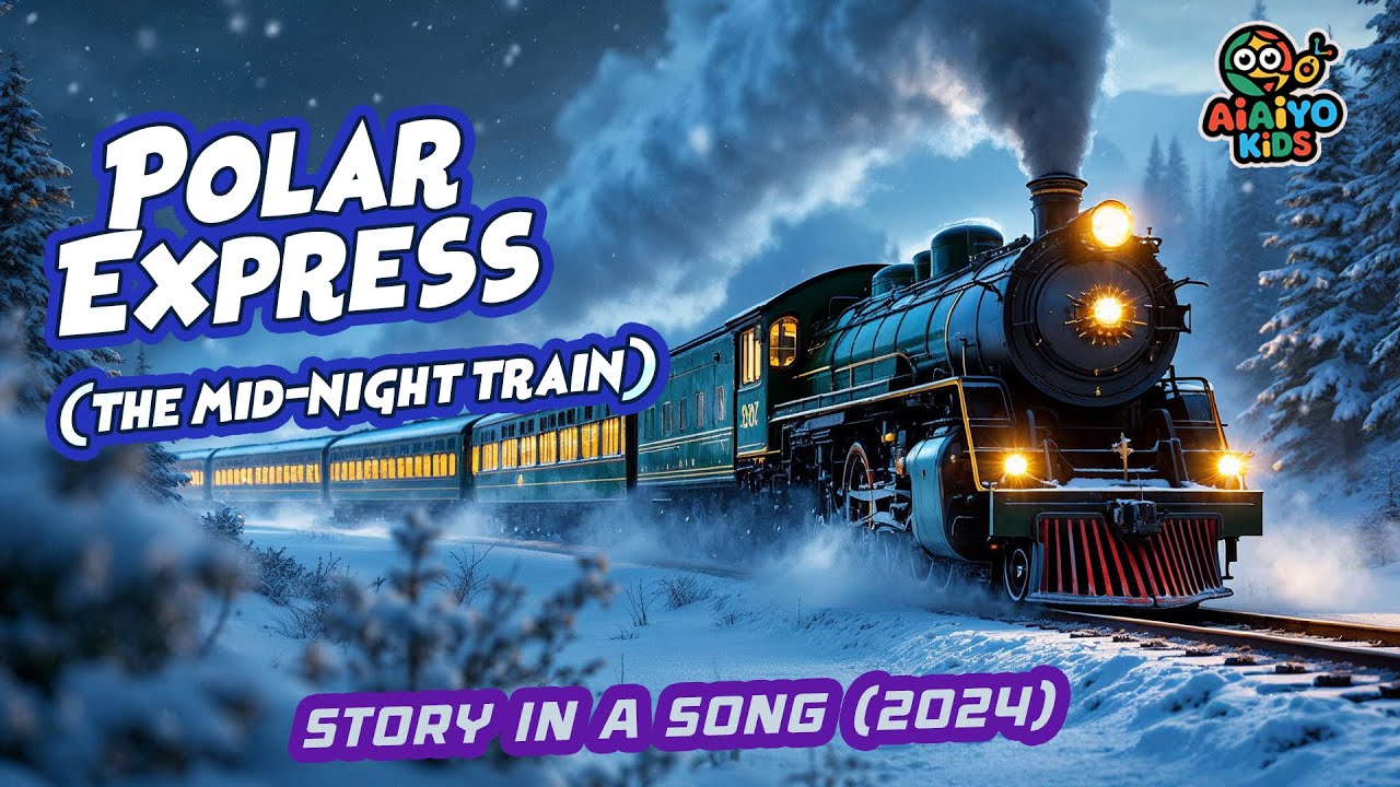 Polar express song with Lyrics (The mid-night Train) @Aiaiyokids | # ...