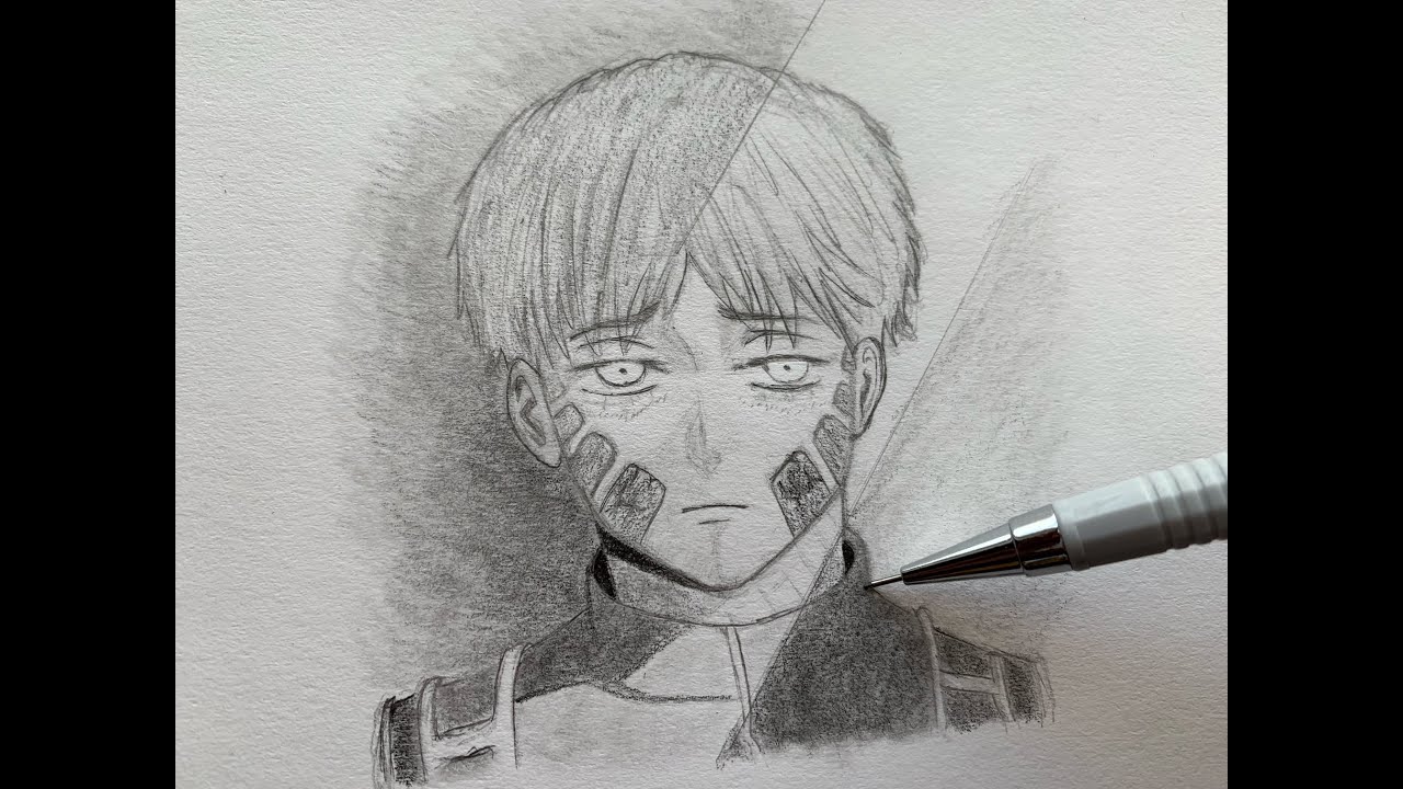 How to draw ARMIN from Attack on Titan (進撃の巨人) - YouTube
