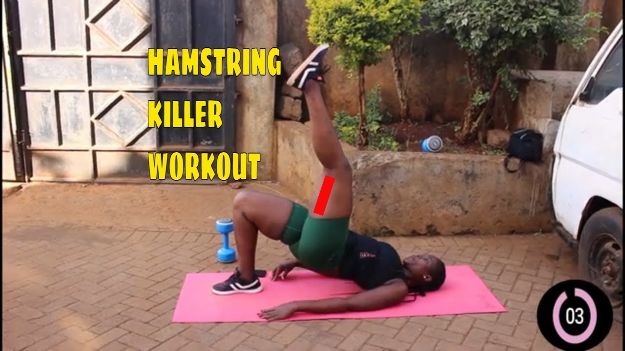 HAMSTRING WORKOUT AT HOME WITH DUMBBELLS ||Best Exercises For Stronger Hamstring at home - YouTube