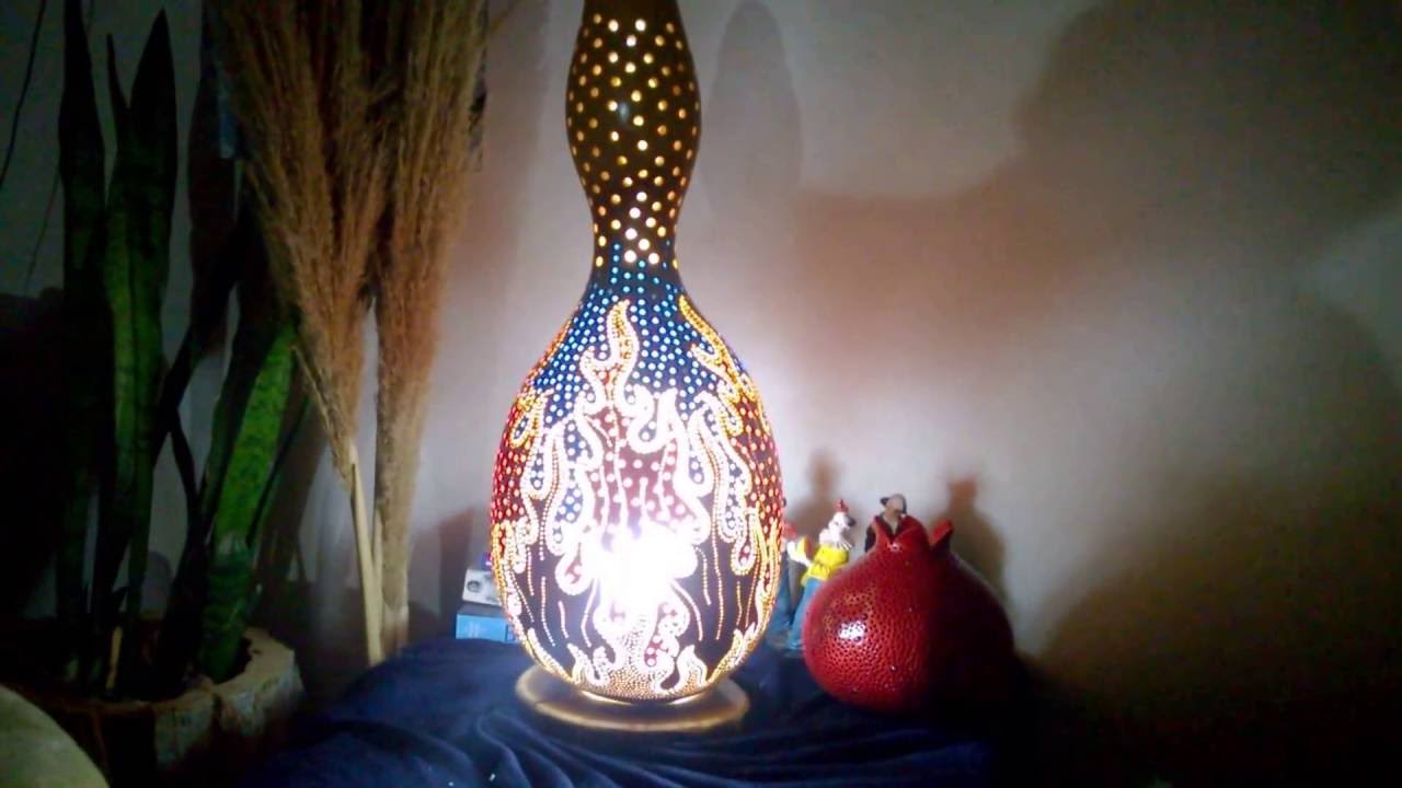 2017 Gourds on Fire Oversized Handmade Gourd Lamp Lighting Design Home ...