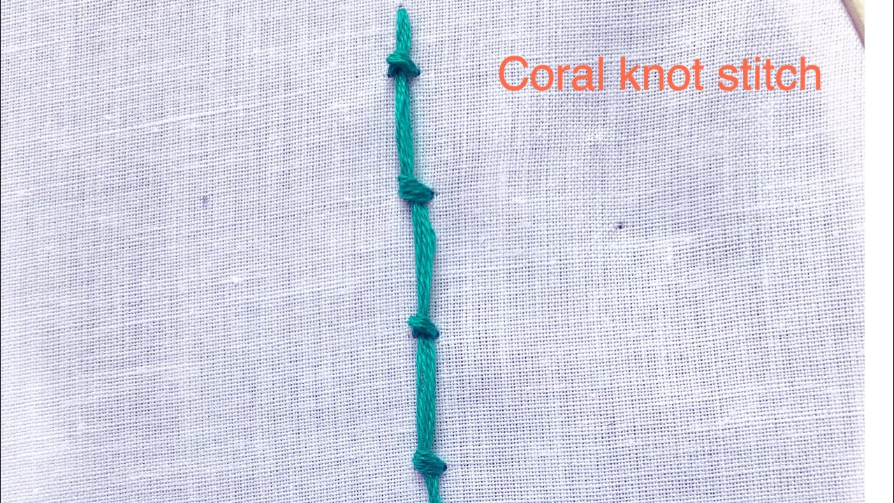 Coral knot stitch/ easy stitch for beginners - YouTube