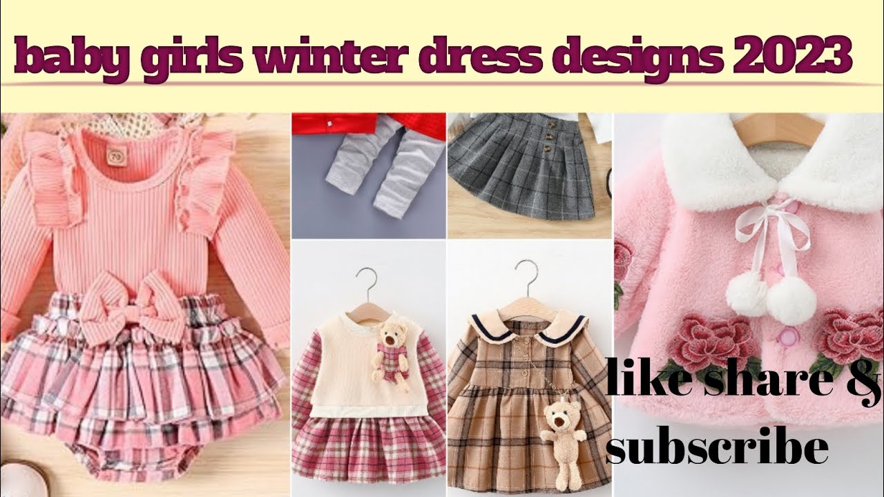 Baby girls winter dress designs//winter dress designs for kids👗🌸 - YouTube