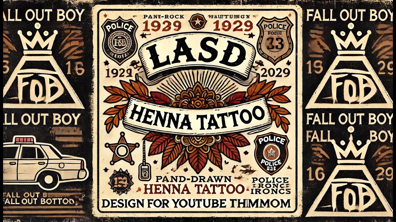 LASD Henna Tattoo - Fall out boy style - YouTube