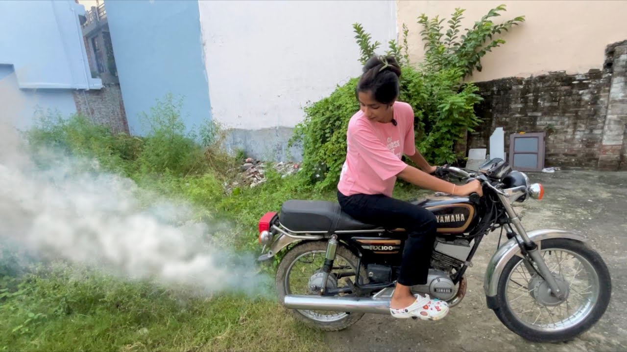 Rx 100 coldstart and smoke reviving by Girl 💨💨 - YouTube