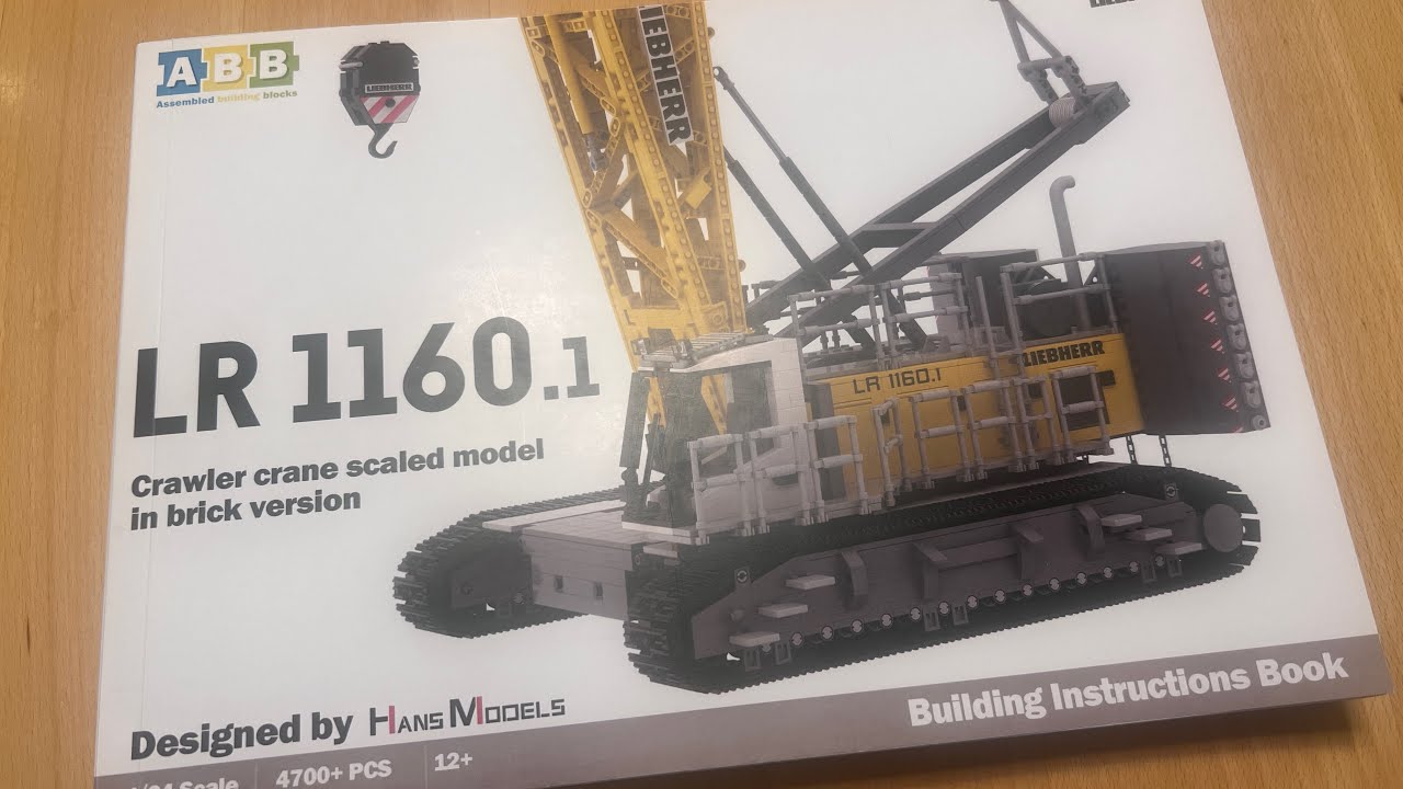 The building instructions book of the lr1160 in lego - YouTube