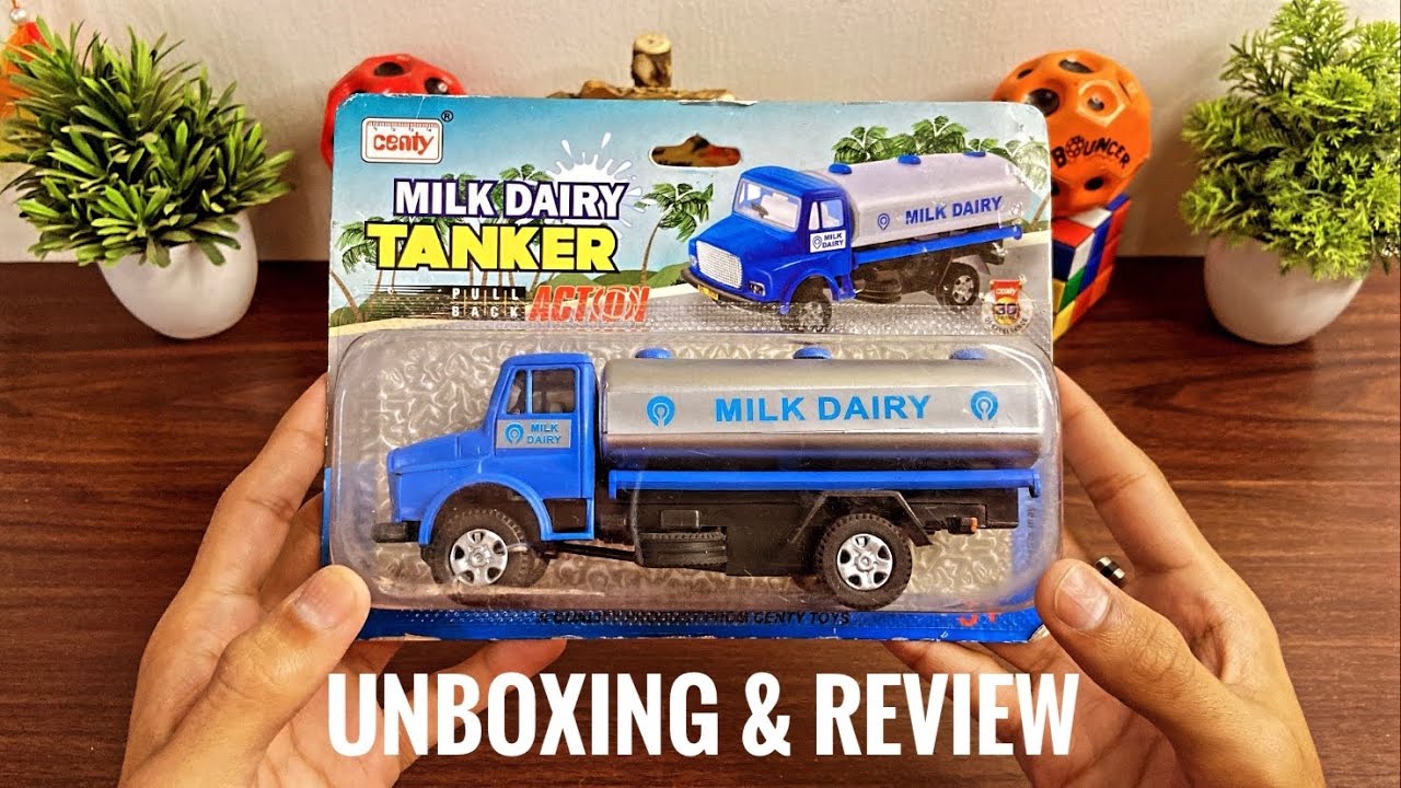 Centy Toys Milk Dairy Tanker Truck Scale Model | Unboxing & Review ...