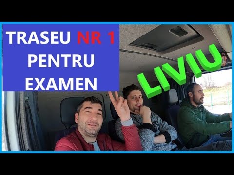 Traseu de EXAMEN cu camionul la scoala de soferi cu instructorul - YouTube