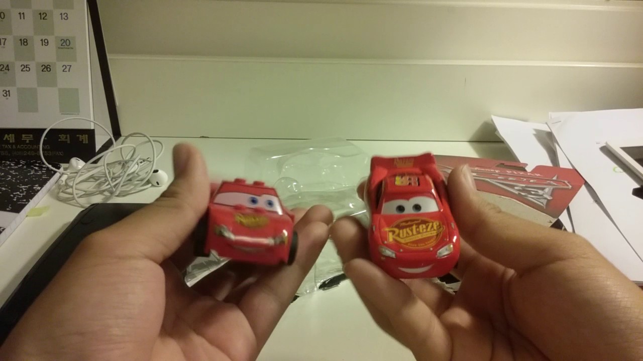 Mattel Cars 3 Lightning McQueen (Rust-Eze #95) diecast unboxing/review ...