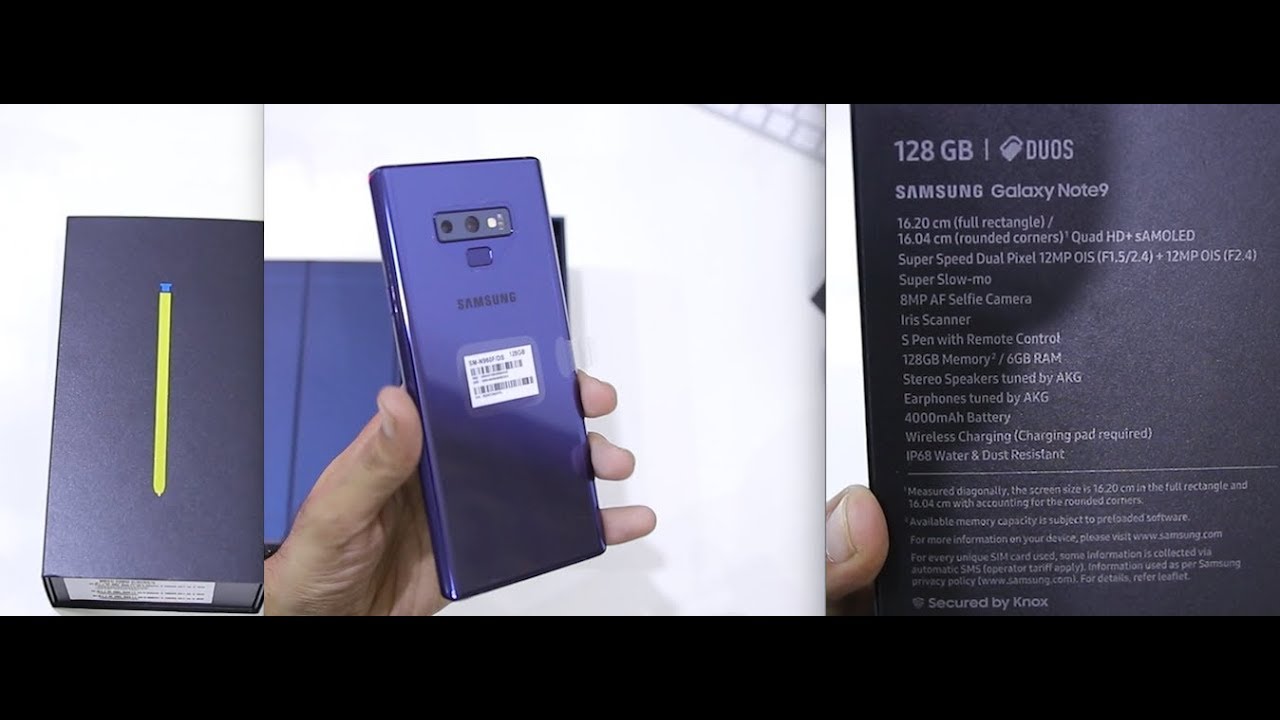 Galaxy Note 9 Unboxing & Initial Review - YouTube