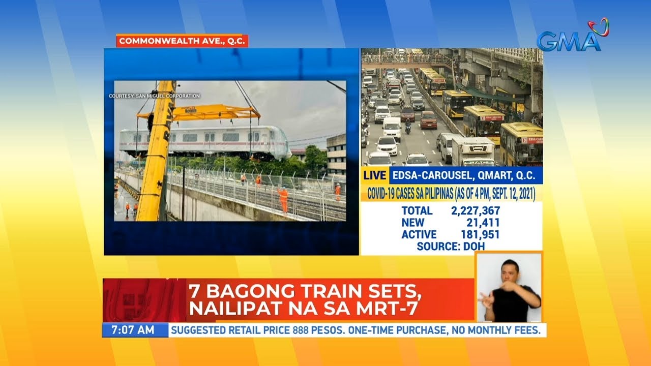7 bagong train sets, nailipat na sa MRT-7 | UB - YouTube
