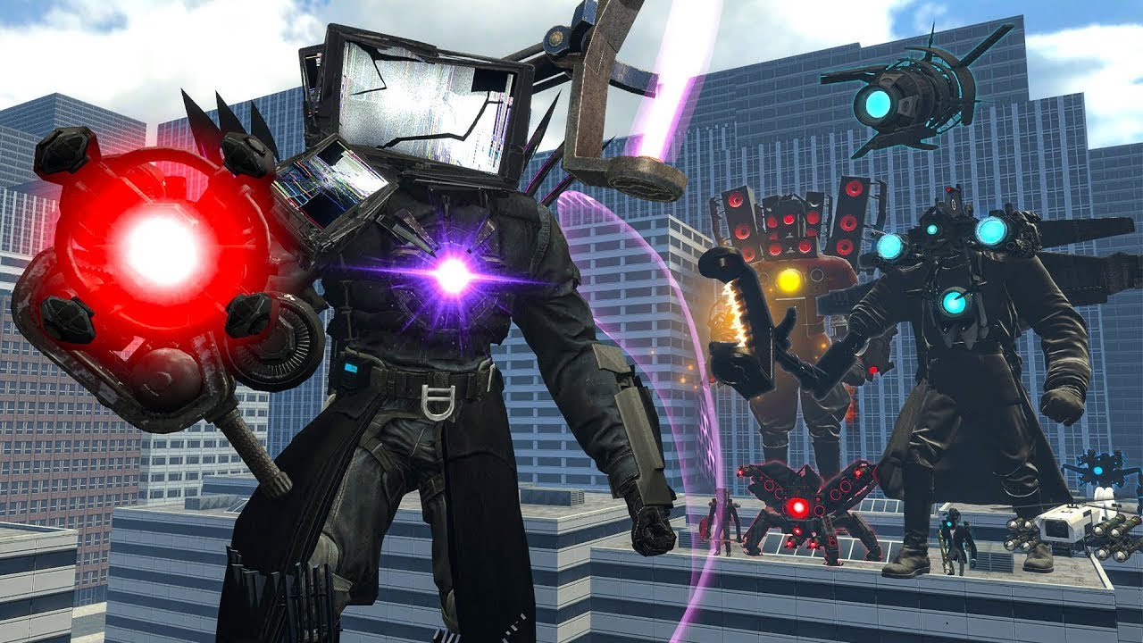 NEW TITAN TV MAN WITH ASTRO CLAW AND SHOCKWAVE CANNON VS TITAN ...