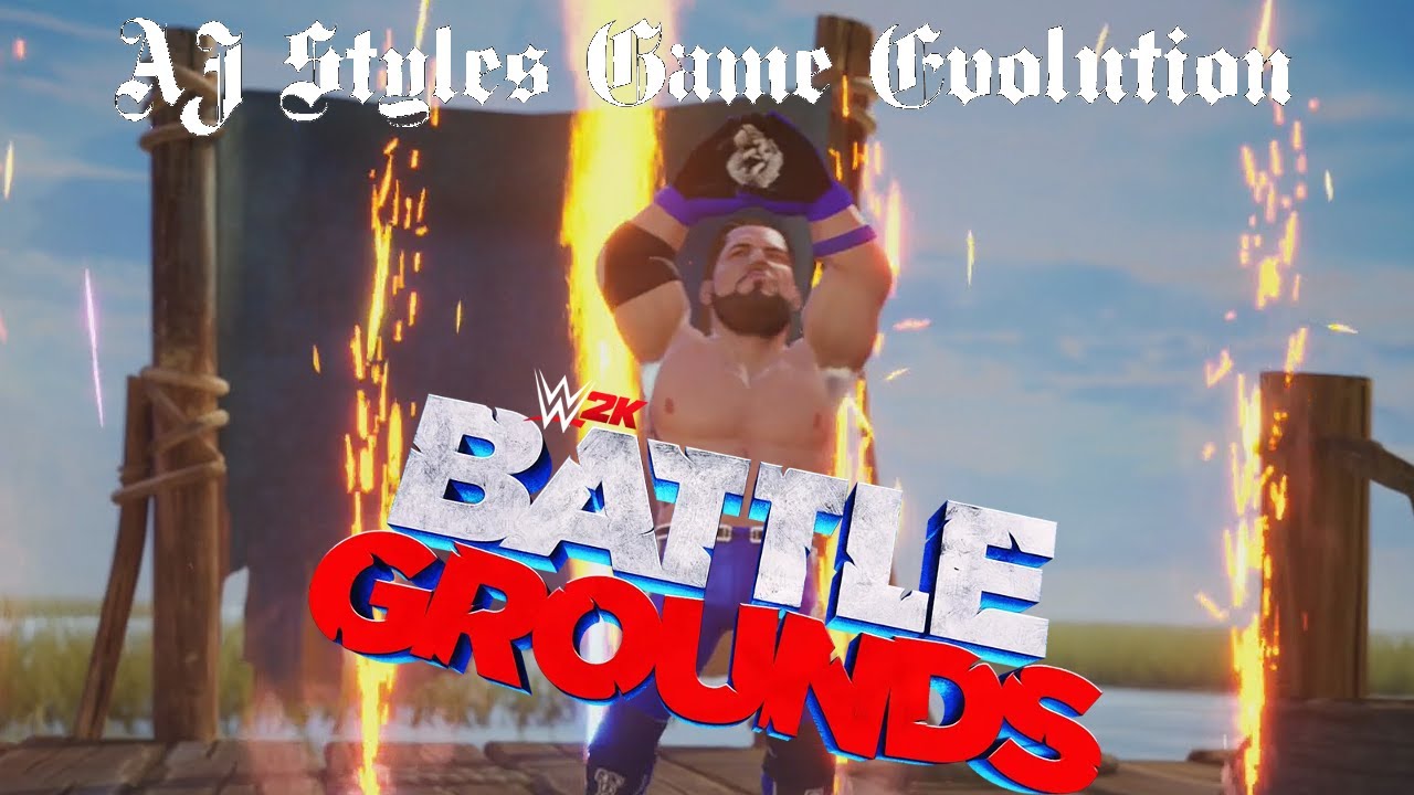 AJ Styles Video Game Evolution WWE 2KBattlegrounds - YouTube
