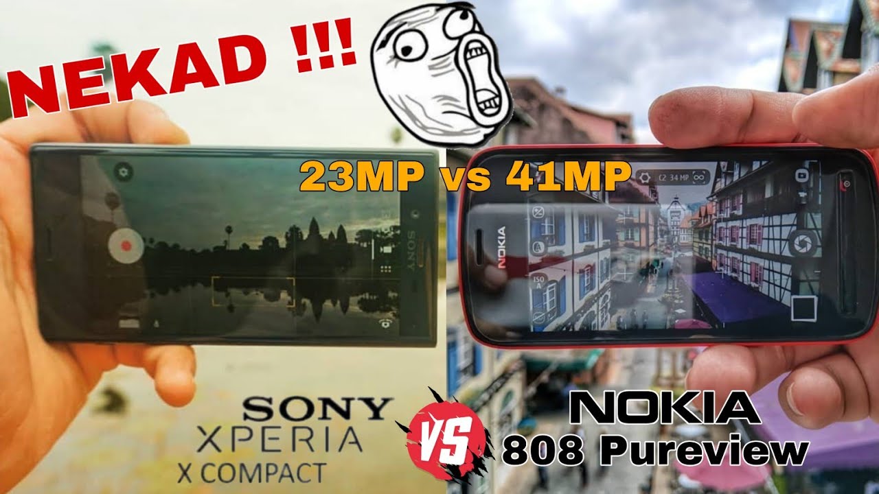 Nekad !!! Sony X Compact vs Nokia 808 Pureview Camera & Video test ...