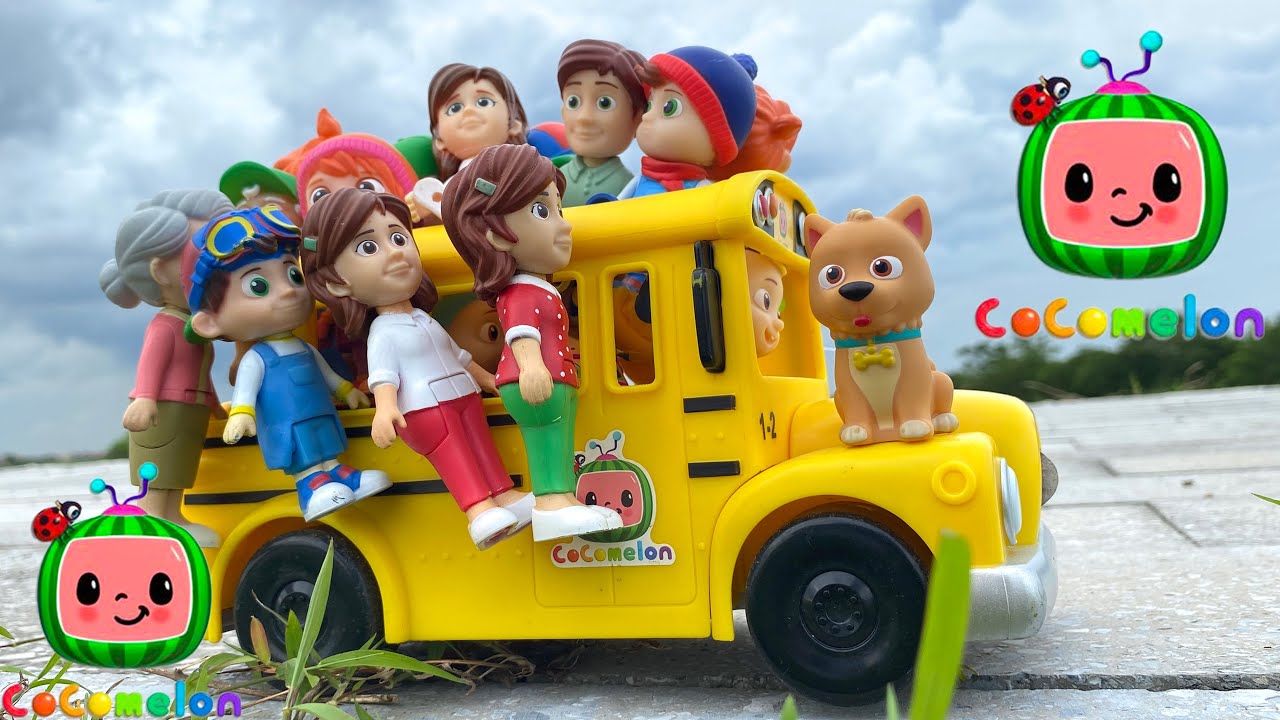 Wheels On The Bus - Cocomelon on the bus | CoCo Bus Nursery Rhymes ...