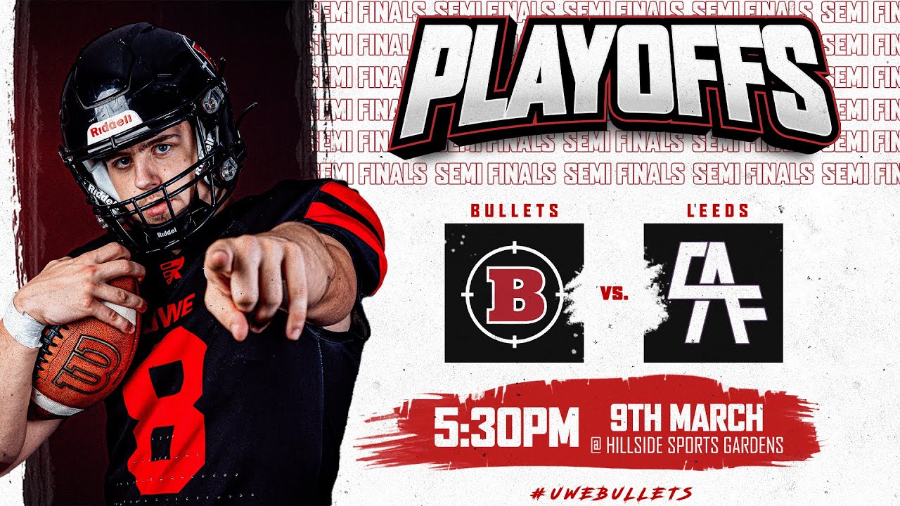 LIVE AMERICAN FOOTBALL: UWE BULLETS vs LEEDS BECKETT| BUCS PLAYOFFS ...