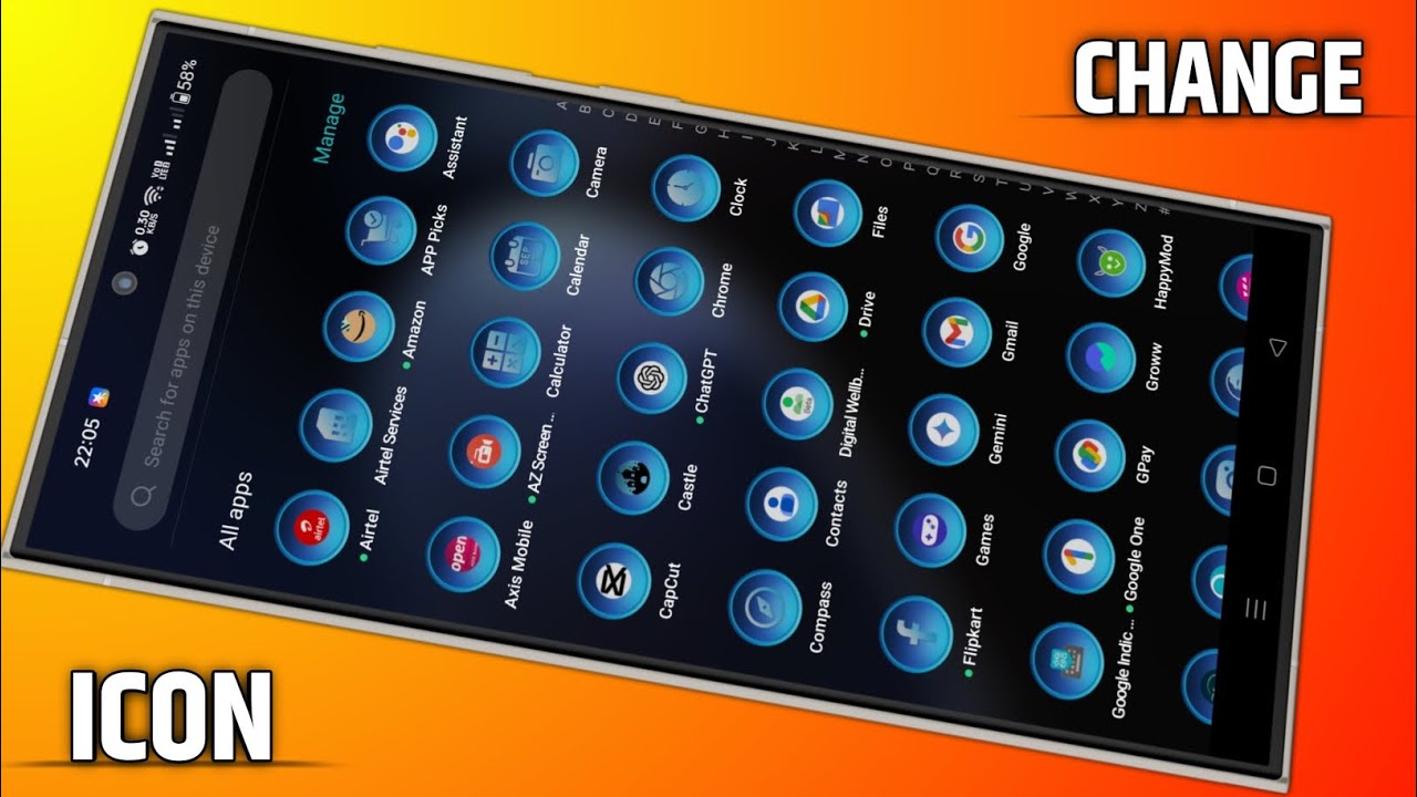 How To Change App Icon | Android Phone Ke Icon Ko Kaise Change Kare ...