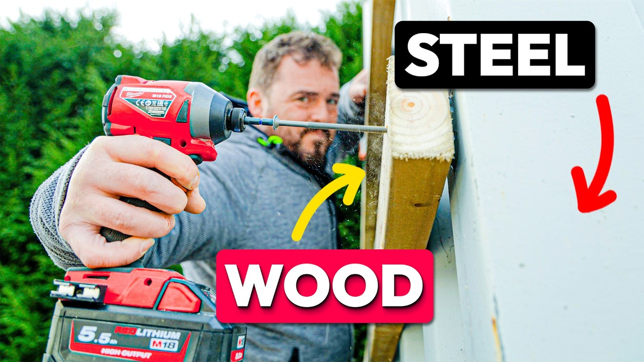 Fixing Timber to Steel using Pro Bolzen Screws by Carpenters Mate - YouTube