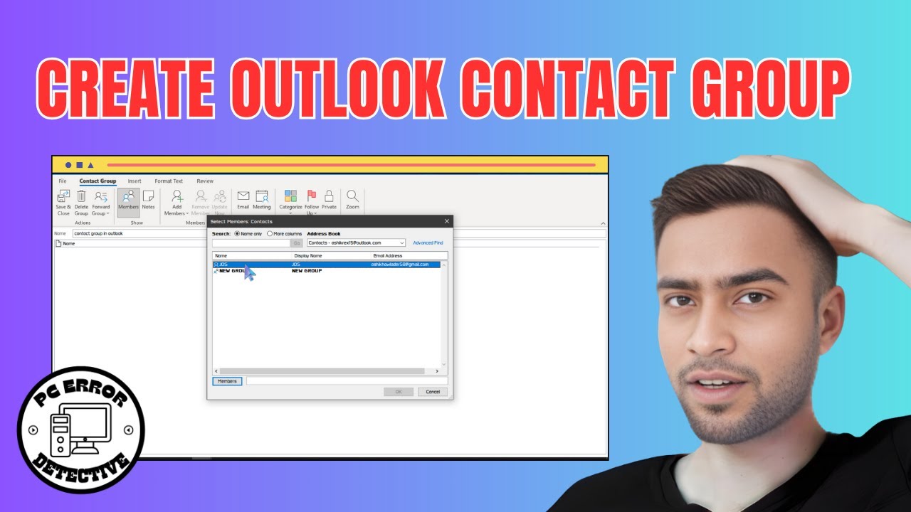 How to Create a Contact Group in Outlook - YouTube