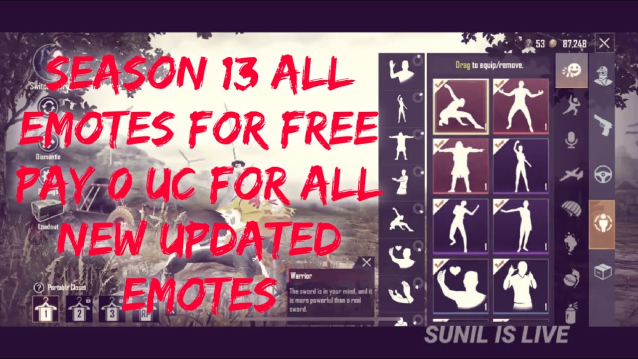 How to get season 13 all cool emotes for free| Best video on YouTube ...