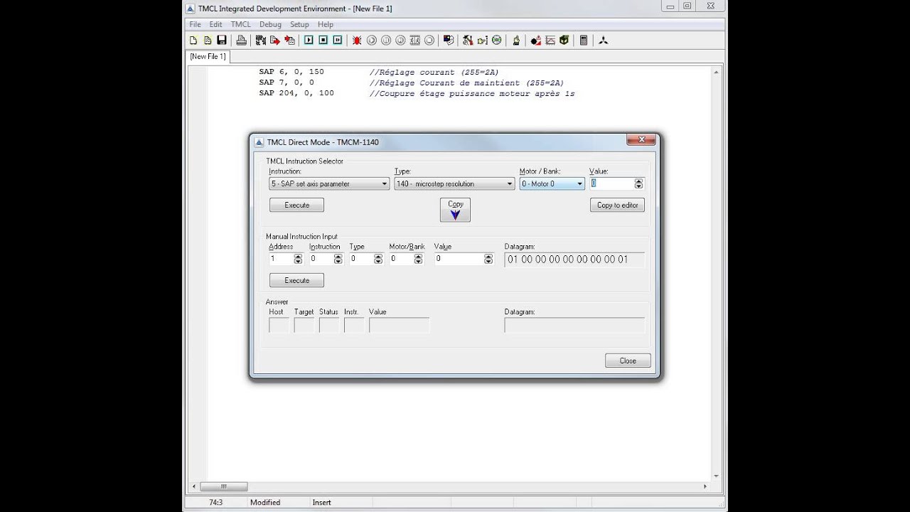 A2V - Demo TMCL IDE TRINAMIC - YouTube