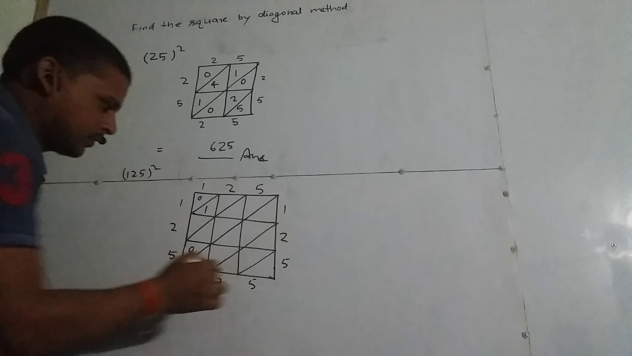 Find the square by diagonal method - YouTube
