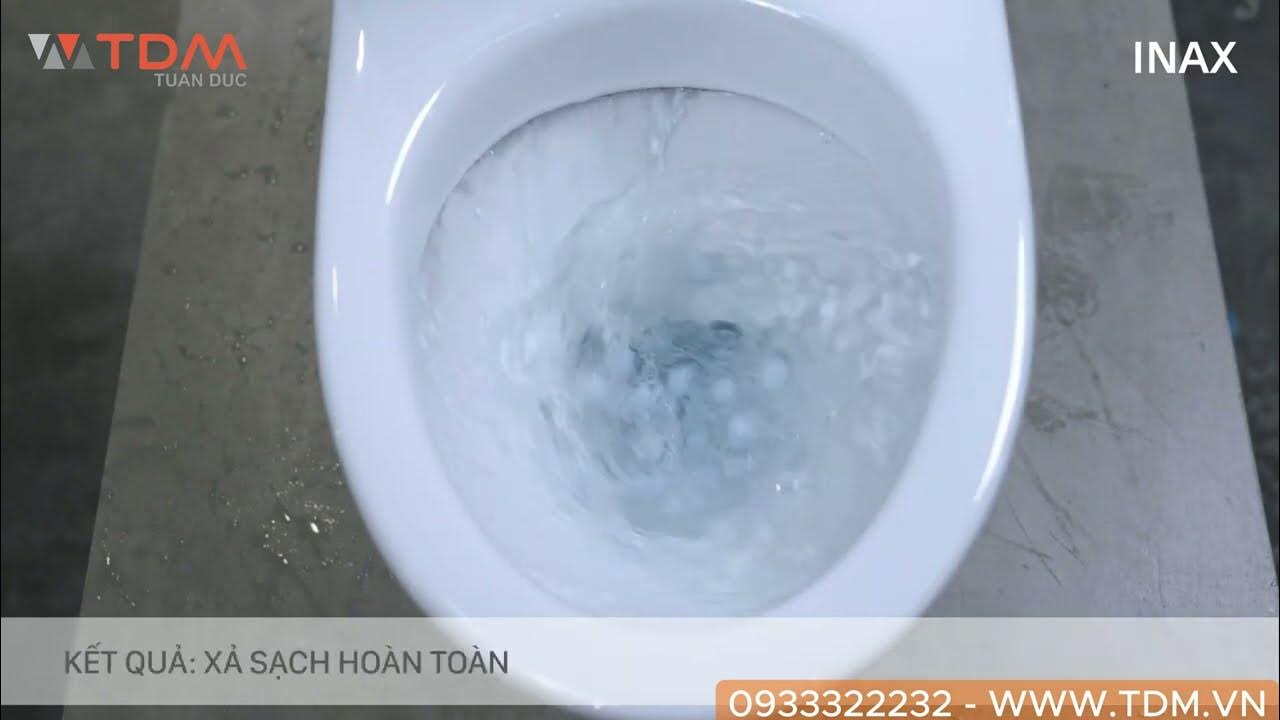 TDM.VN | Công nghệ xả nước Vortex bồn cầu Inax AC-514VAN C-514VAN AC-969VN thử nước thực tế ...