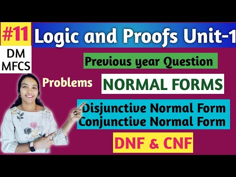 JNTUH DM | Problems on DNF & CNF | Problems on Disjunctive Normal form ...