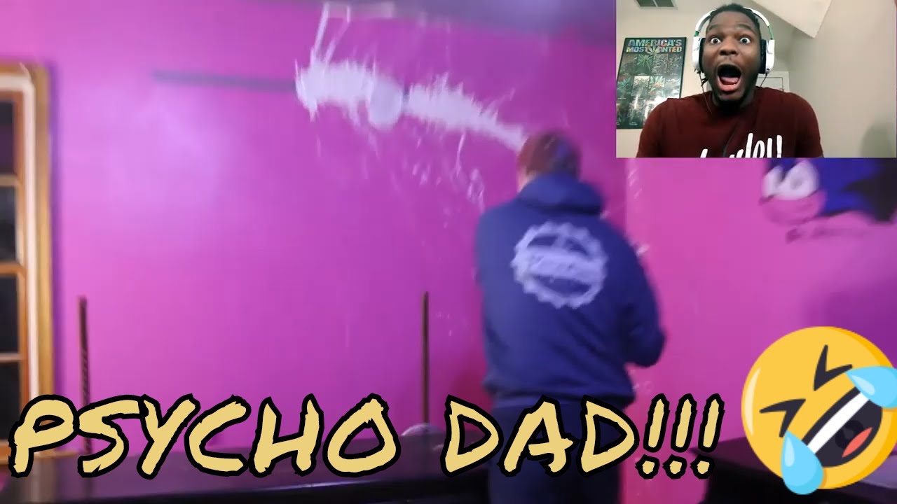 PSYCHO DAD DESTROYS kids room REACTION (McJuggerNuggets)...... He is ...