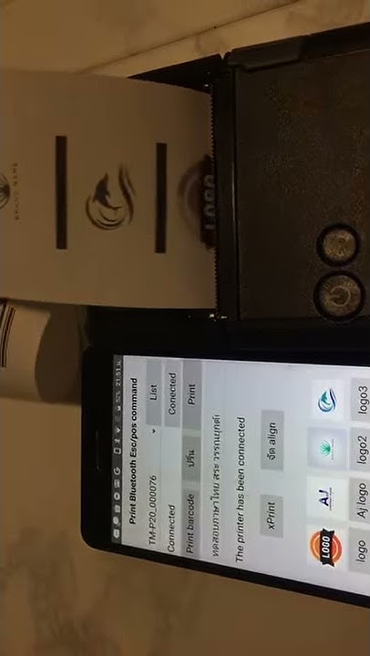 delphi fmx android print bluetooth with text and logo ภาษาไทย - YouTube