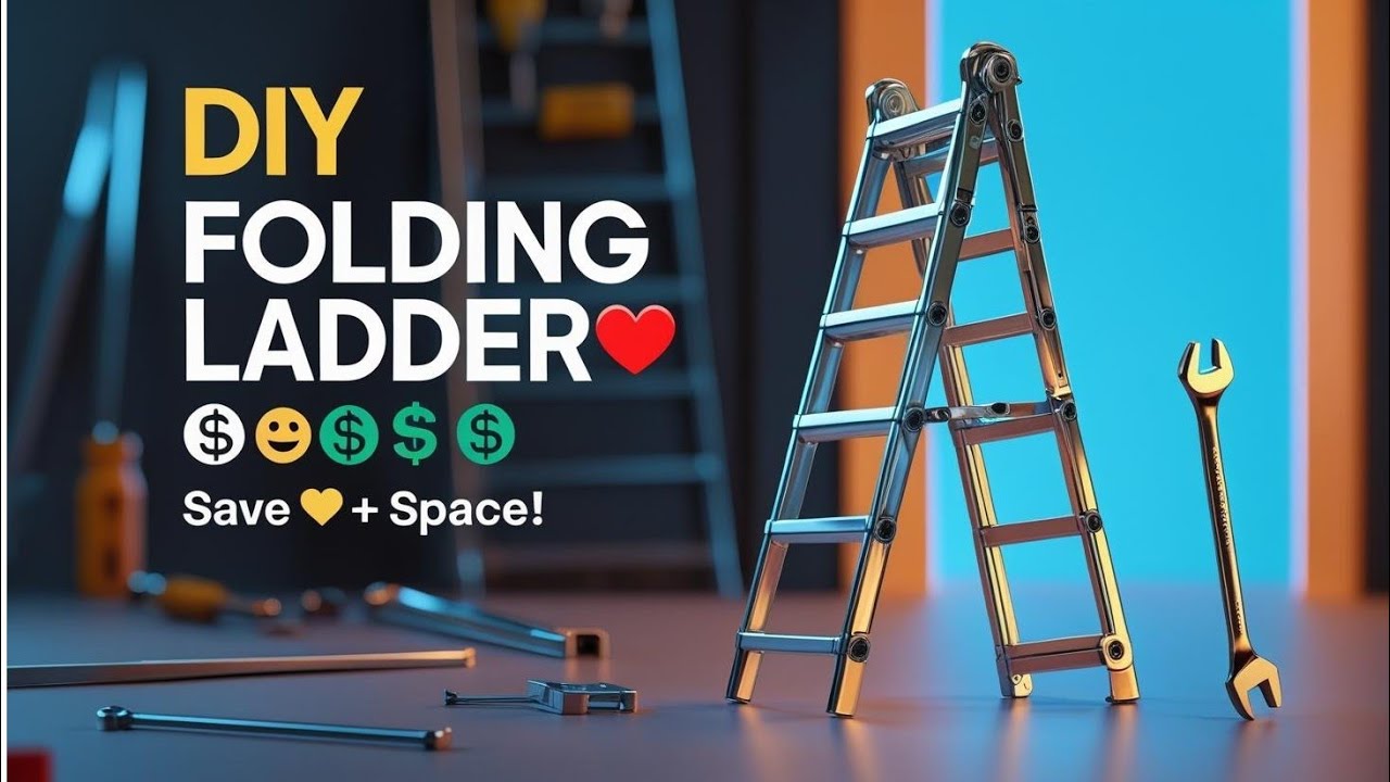 DIY Folding Ladder: How to Make Your Own, Save Space, and Money - YouTube