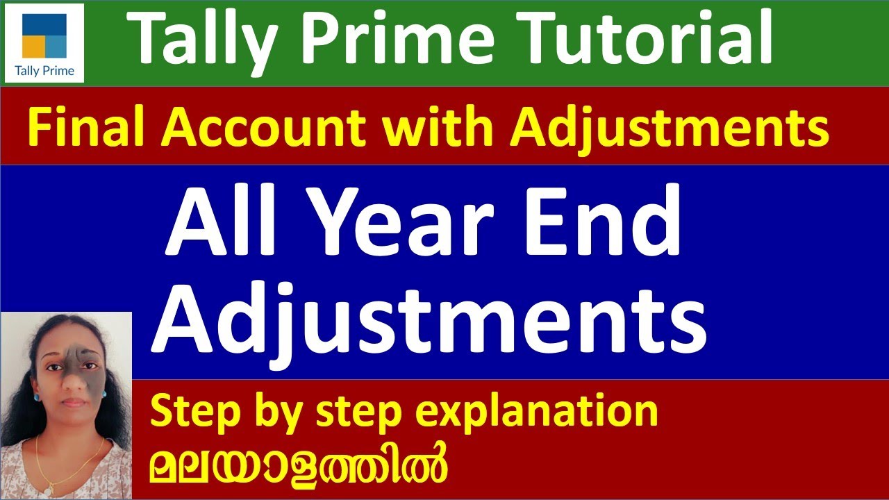 Final account with adjustments | Adjustment entries in tally Prime ...