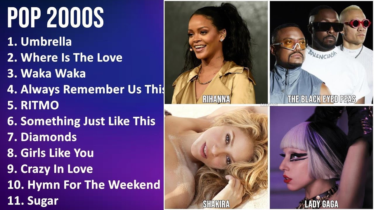 POP 2000s Mix - Rihanna, The Black Eyed Peas, Shakira, Lady Gaga ...