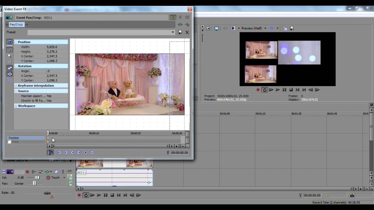 สอนการทำวิดีโอ 2 ภาพในจอภาพเดียวกัน PIP ด้วย Sony Vegas - YouTube