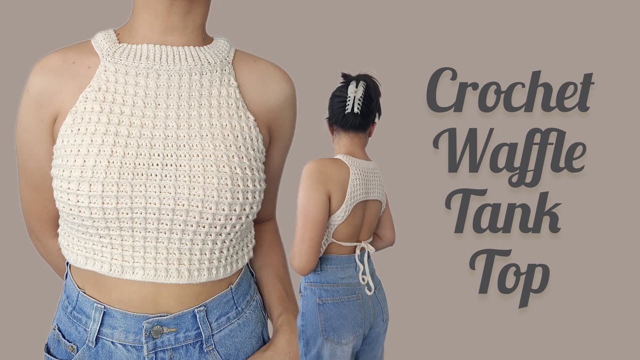 Crochet Waffle Stitch Top | Crochet Crop Top | MichelleA.Crochet # ...