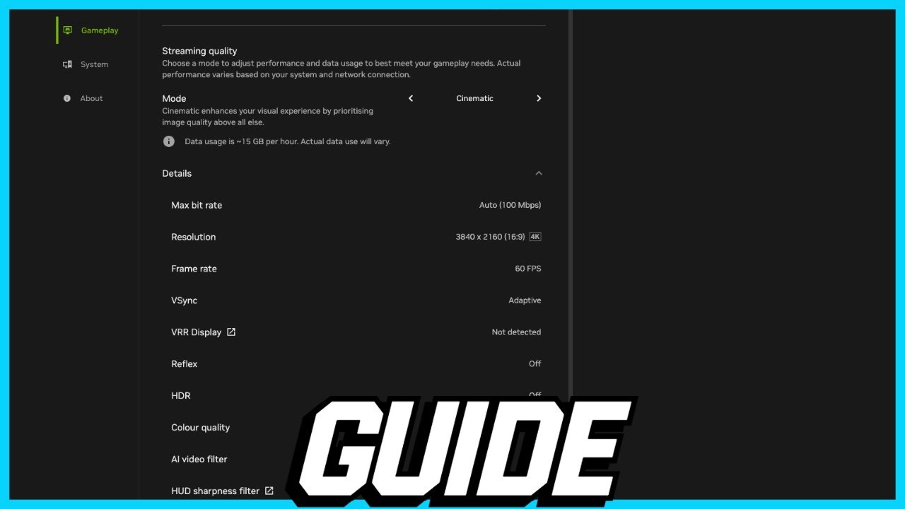 How to Enable Cinematic Mode on GeForce NOW (Best Visual Quality) - YouTube