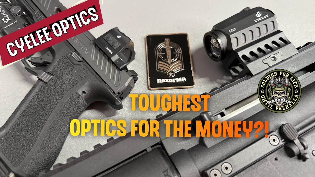 Cyelee Optics CAT EDG Enclosed Emitter Red Dot and the GT10 Green Dot ...