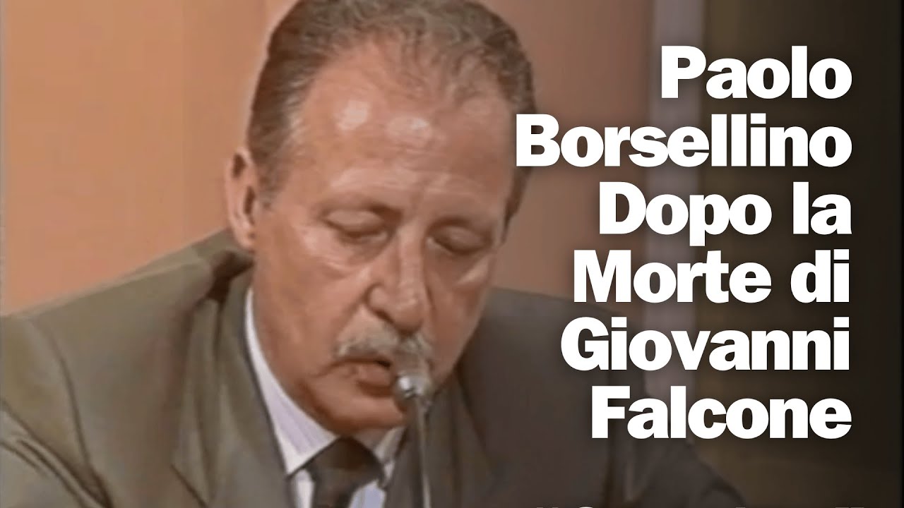 Paolo Borsellino Dopo la Morte di Falcone - 1992 - YouTube