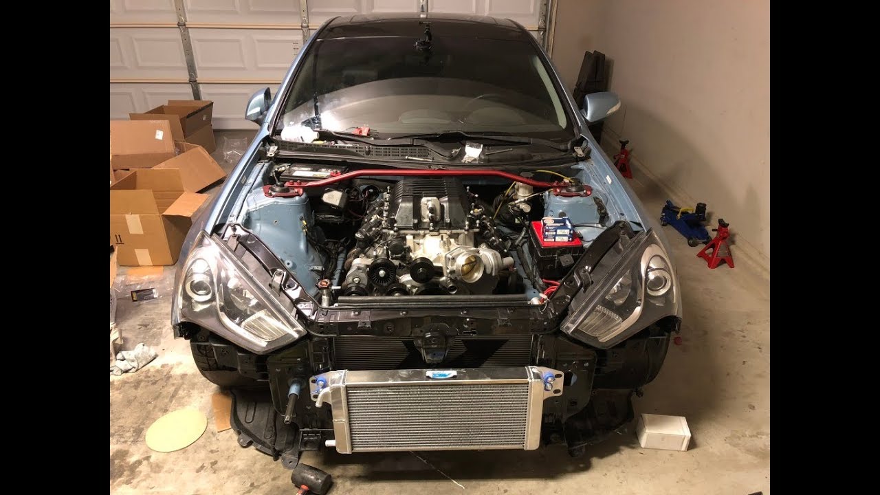 Genesis Coupe GL1 (LS3 swap + LSA Supercharger/ZL1 Lid) UPDATE! - YouTube