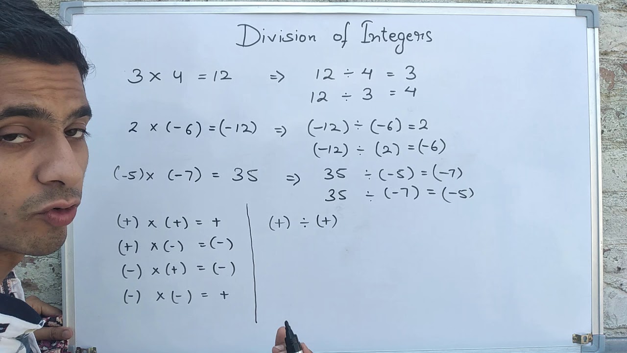 Class 7 Ch 1 INTEGERS Division Of Integers Part 1 Of 2 YouTube Class 7 Ch 1 INTEGERS Division Of Integers Part 1 Of 2 YouTube