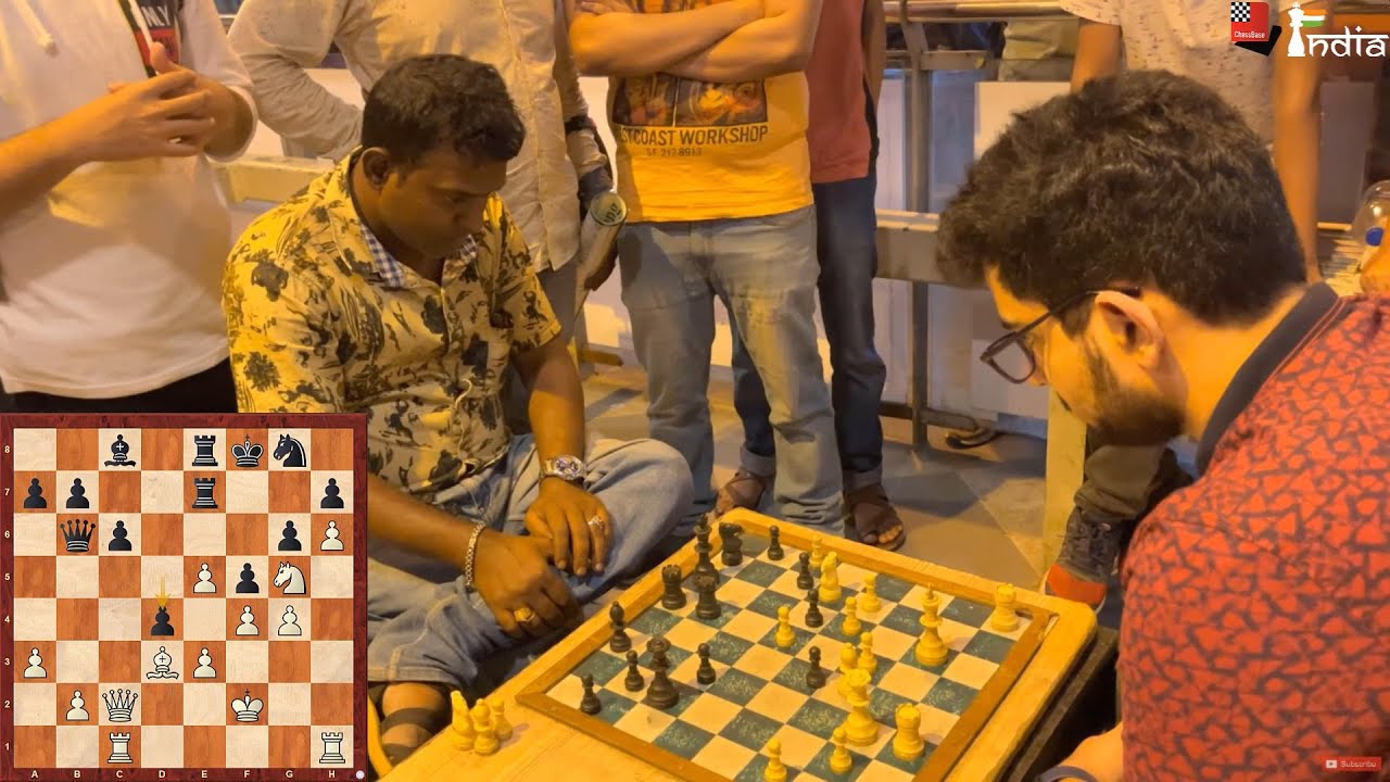 Samay Raina's fierce Attacking chess under a flyover vs Laalu da at the ...