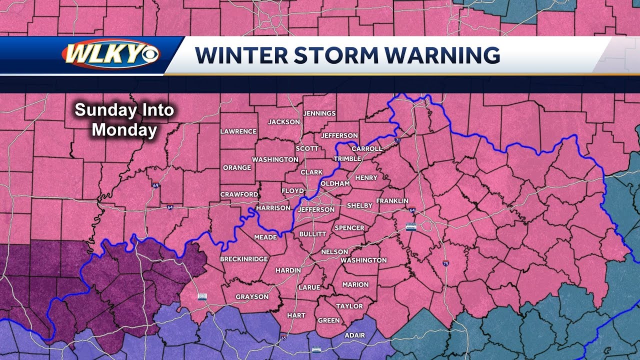 Severe Alert: Winter storm for Sunday and Monday - YouTube