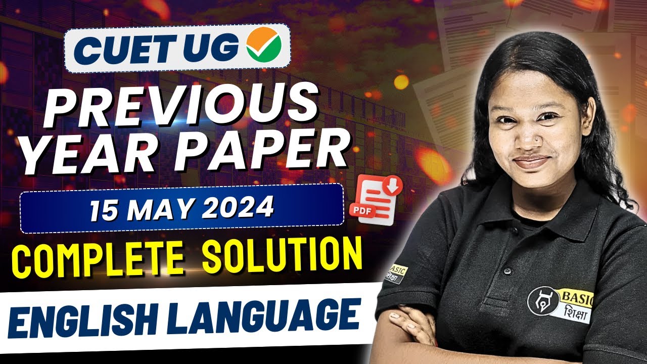 CUET English Language Previous Year Paper 2024 | CUET English PYQ PDF ...